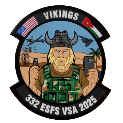 332 ESFS VSA 2025 Vikings Desert PVC Patch - Badass Patches
