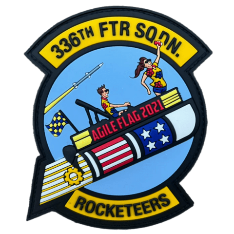 336 FS Rocketeers Agile Flag Party PVC Patch – Badass Patches