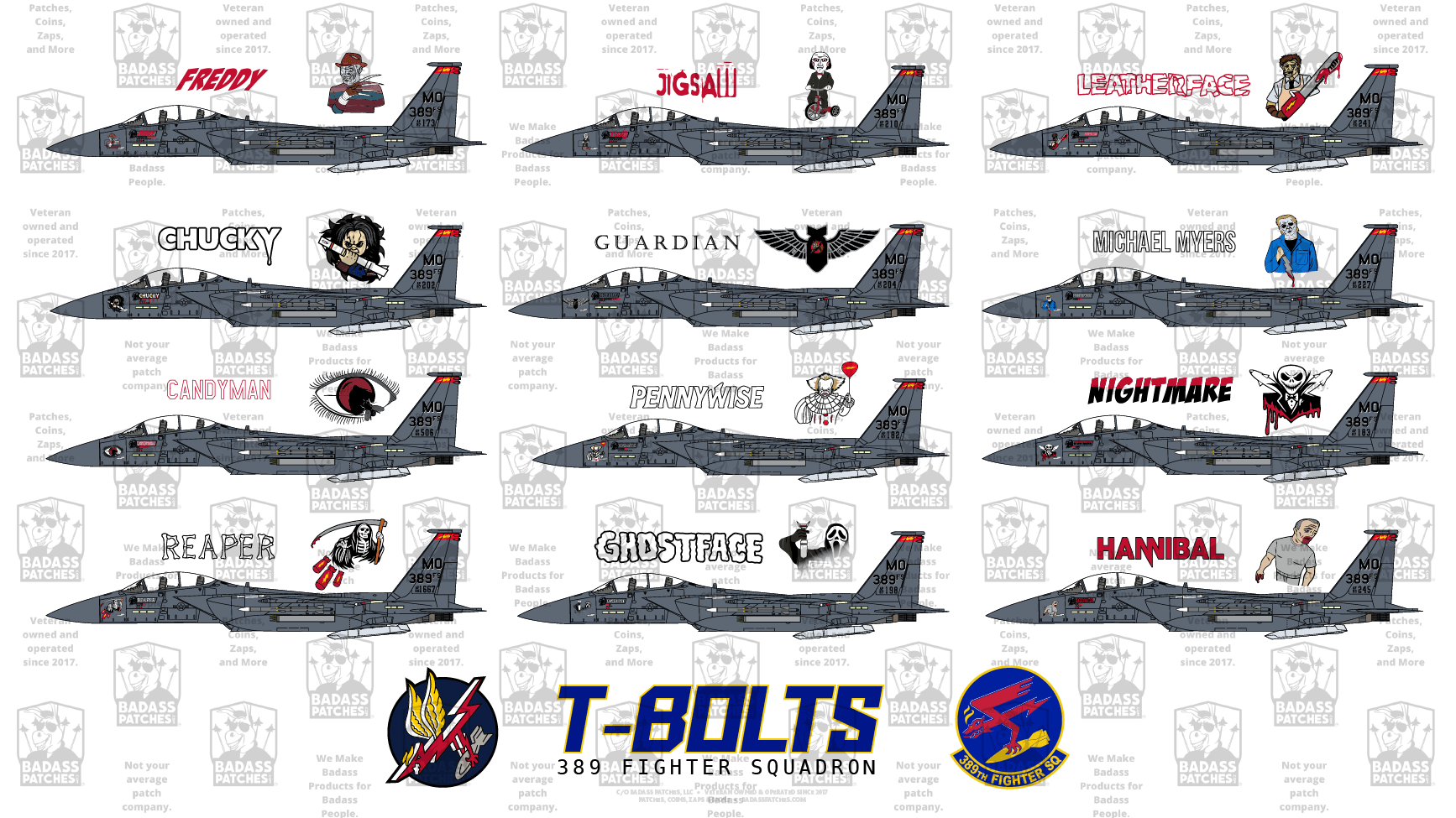 389th Fighter Squadron “Thunderbolts” Downloadable PDF – Badass Patches