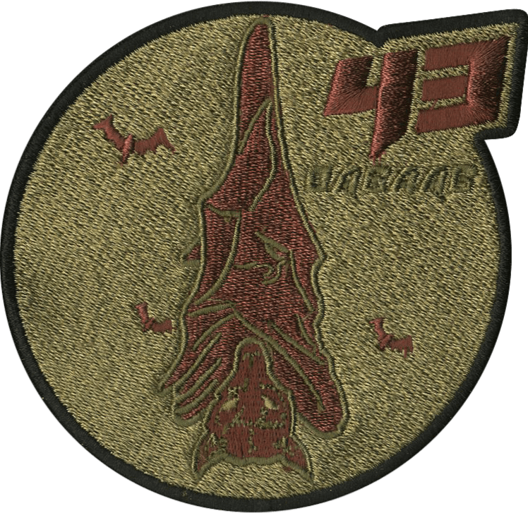 43 ECS BAT Embroidery Embroidered Patch – Badass Patches