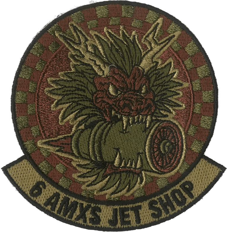 6 AMXS Dragon Jets OCP Embroidered Patch - Badass Patches