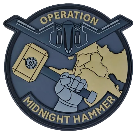 Operation Midnight Hammer Map PVC Patch – Badass Patches