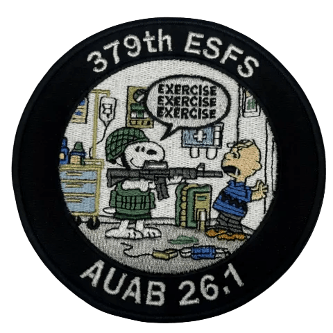 AUAB 26.1 Exercise Snoopy Embroidered Patch - Badass Patches