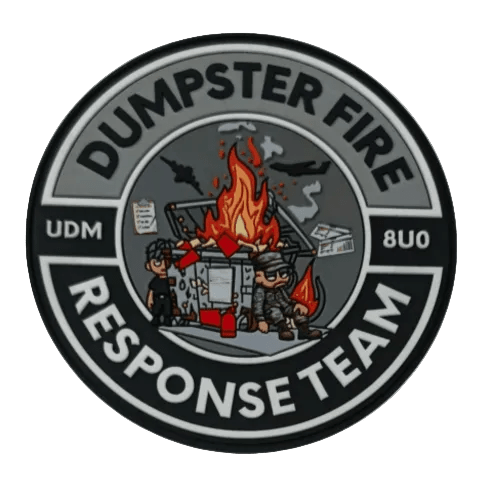 Dumpster Fire Response Team PVC Patch - Badass Patches
