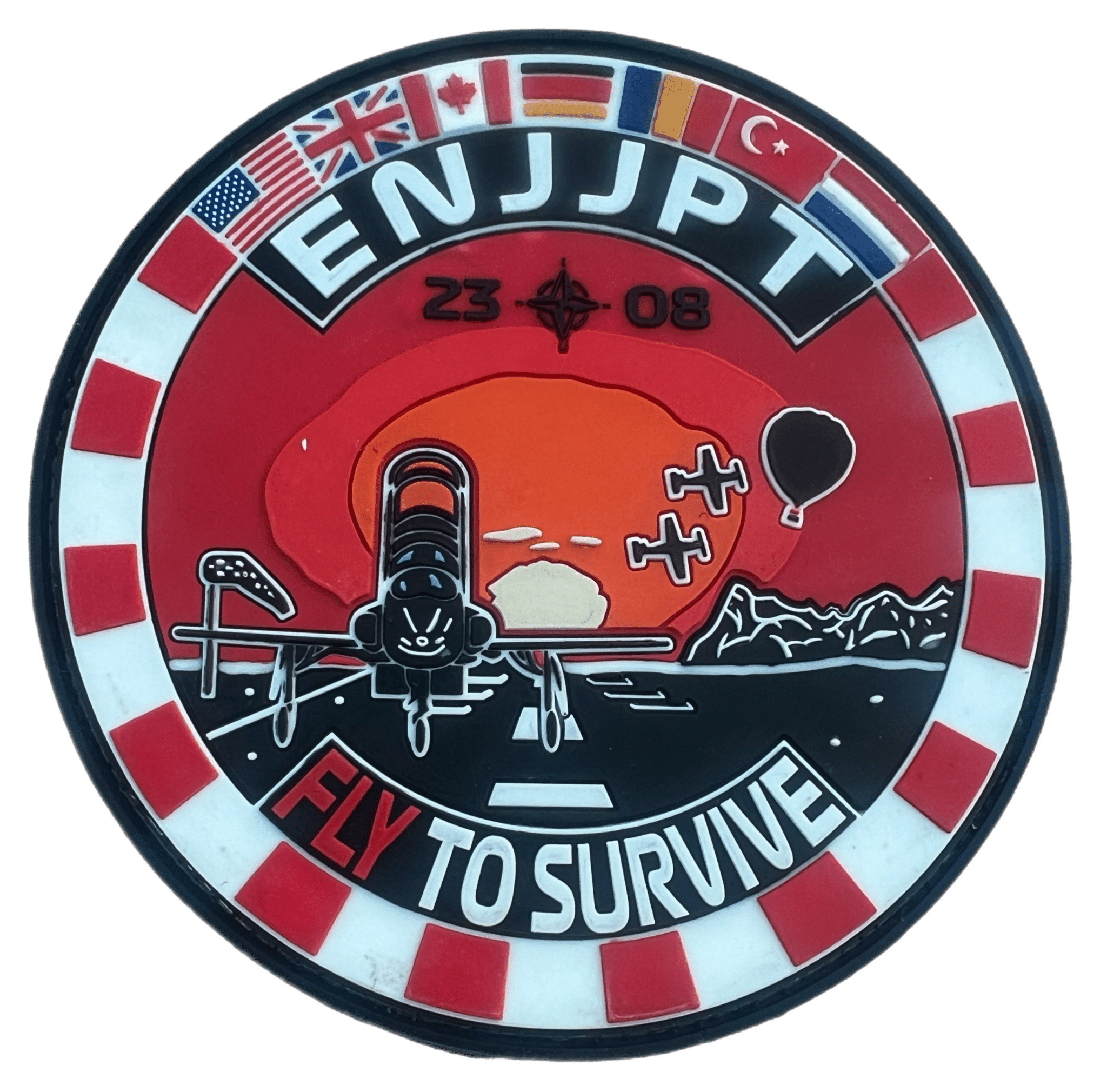 ENJJPT Fly to Survive Poker Chip PVC Patch – Badass Patches