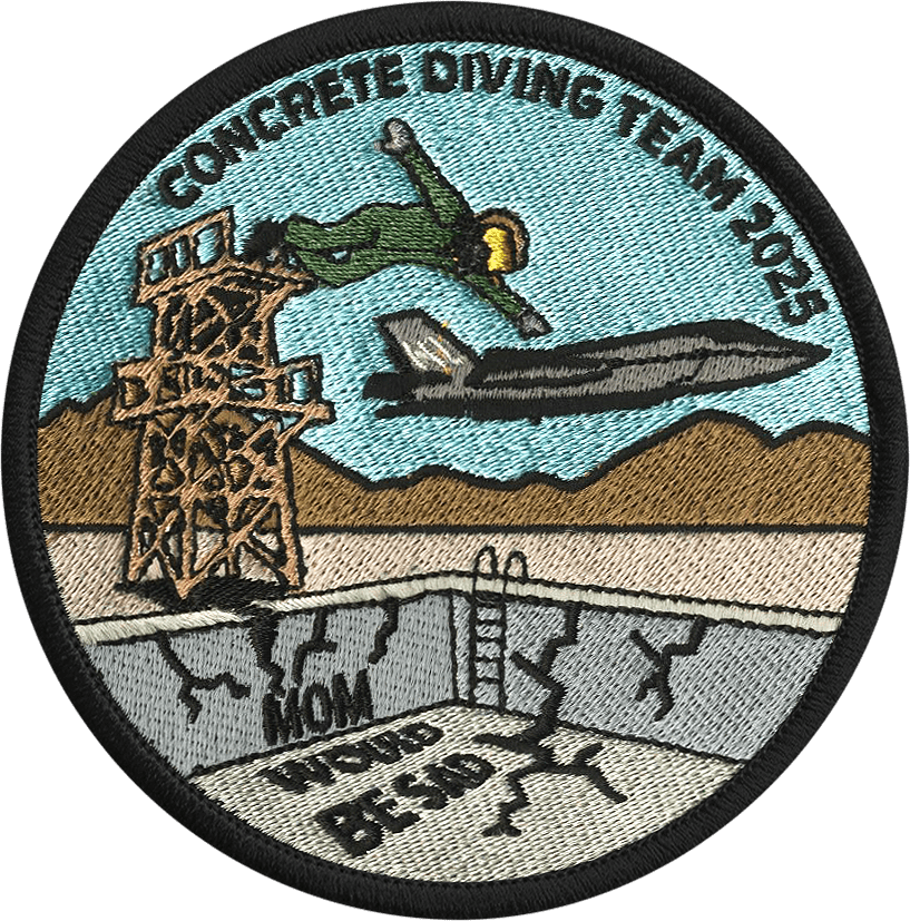 Hill F-35 Concrete Diving Team 2025 Embroidered Patch - Badass Patches