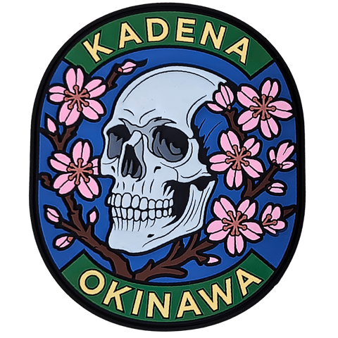 Kadena Okinawa Skull PVC Patch - Badass Patches