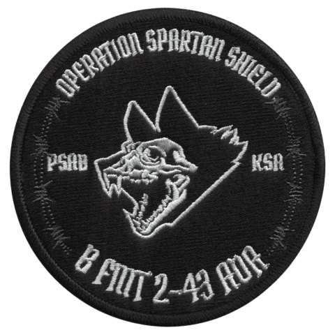 Operation Spartan Shield – 2-43 ADA FMT Embroidered Patch - Badass Patches