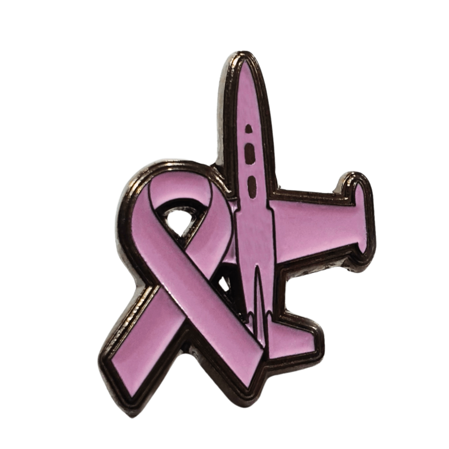 Pink Enamel Pin - The Pink Jet - Badass Patches