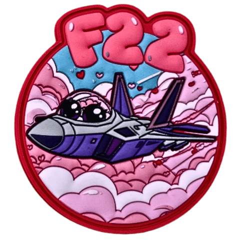 Pink F-22 PVC Patch - Badass Patches