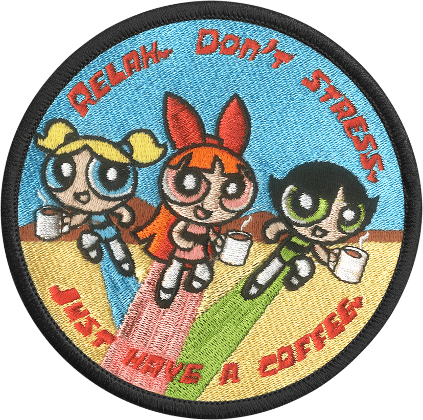 Powerpuff Girls Coffee Embroidered Patch – Badass Patches