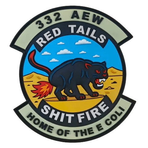 Red Tails Shit Fire PVC Patch - Badass Patches