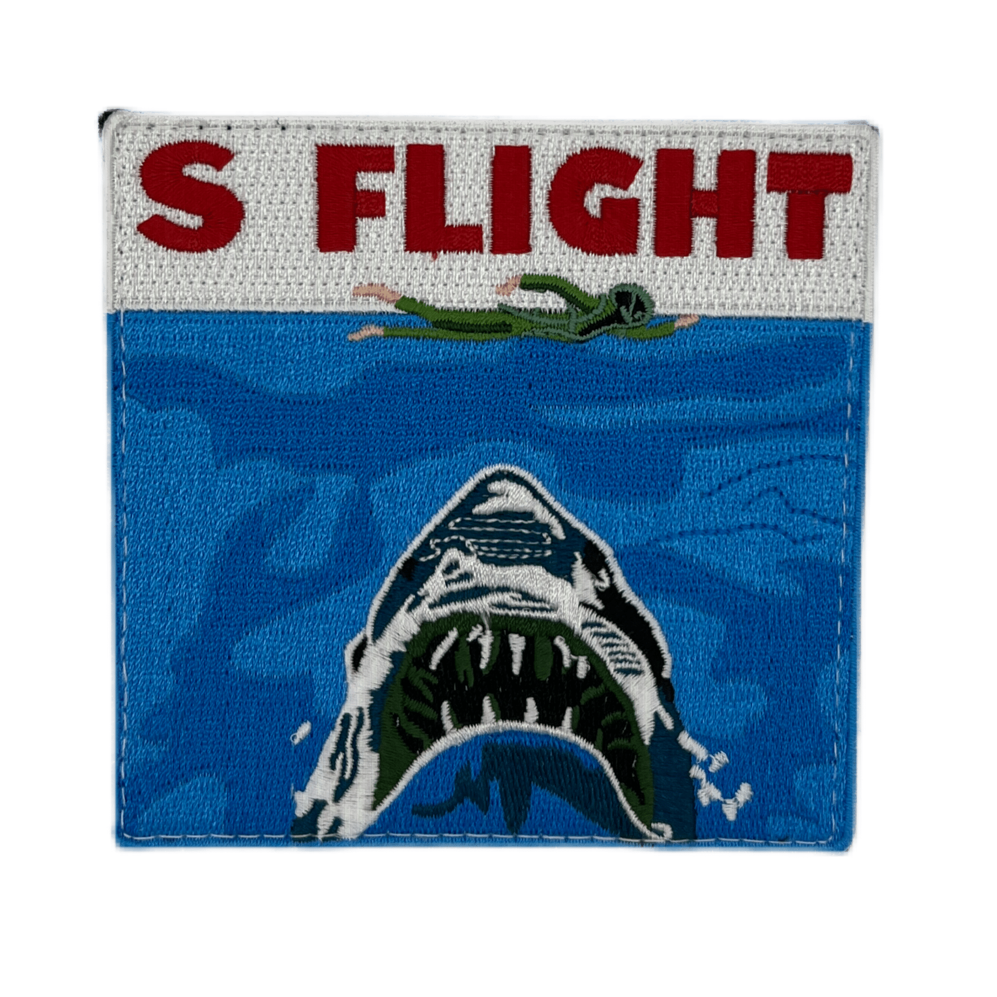 S Flight Shark Patch Embroidered Patch – Badass Patches